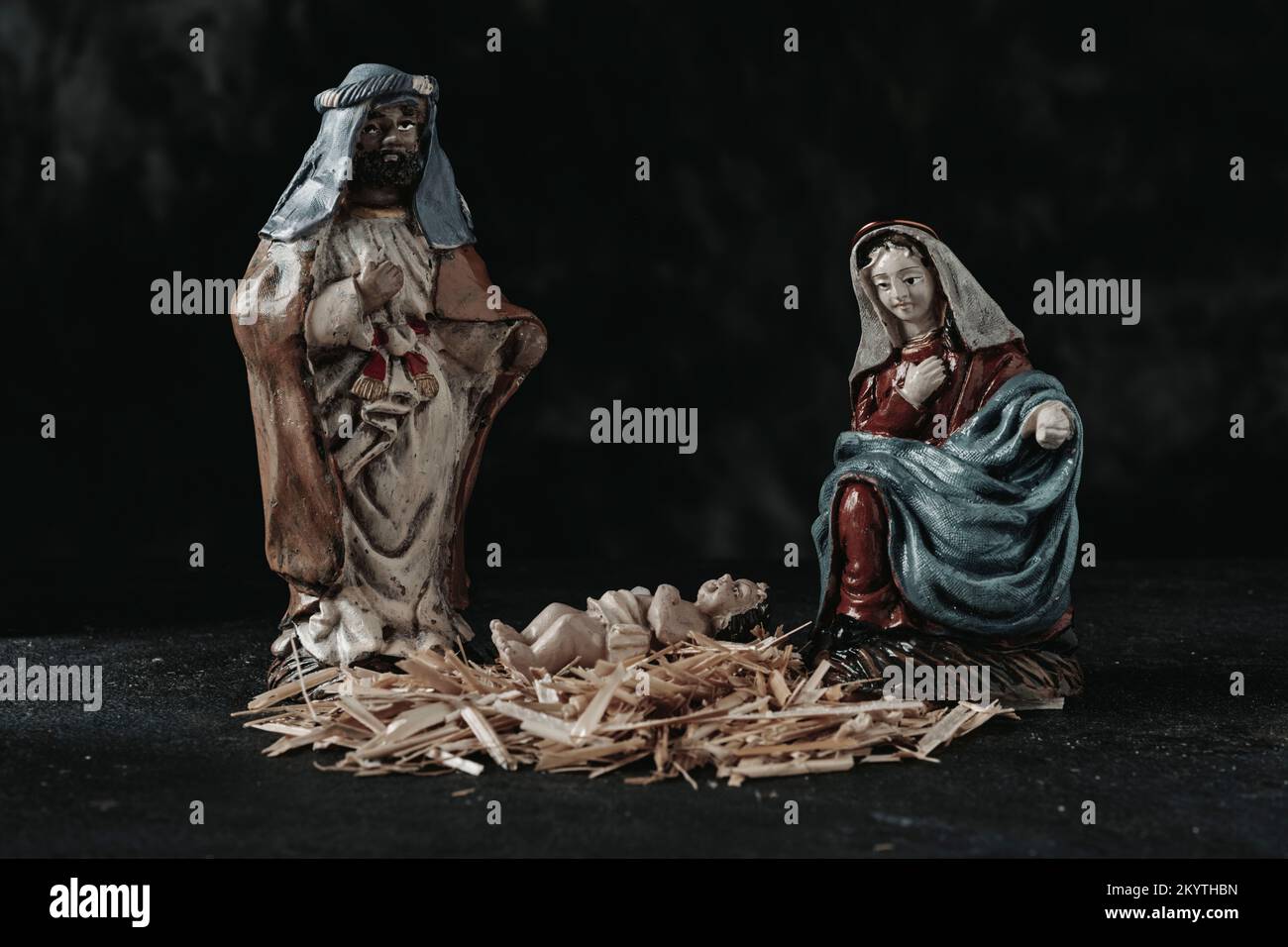 the holy family, of saint joseph, the virgin mary and the child jesus ...