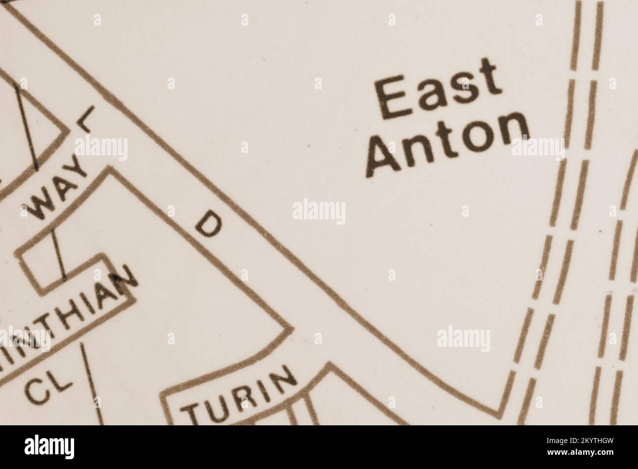 East Anton village in Hampshire, United Kingdom atlas map town name ...