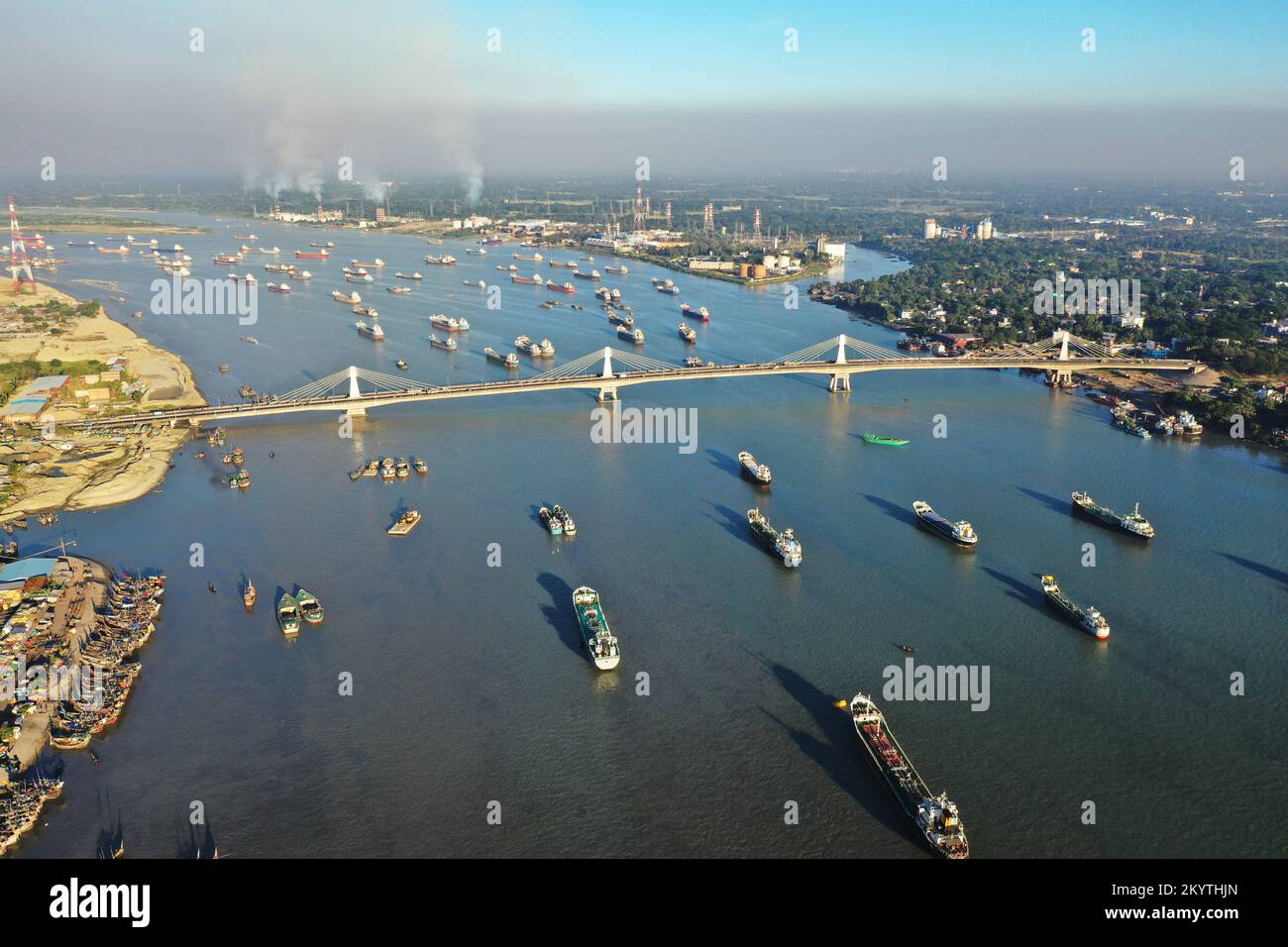 Chattogram, Bangladesh - November 25, 2022: The Bird's-eye view of ...