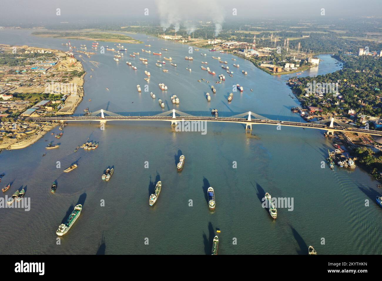 Chattogram, Bangladesh - November 25, 2022: The Bird's-eye view of ...