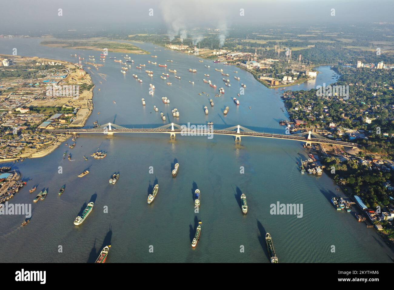 Chattogram, Bangladesh - November 25, 2022: The Bird's-eye view of ...