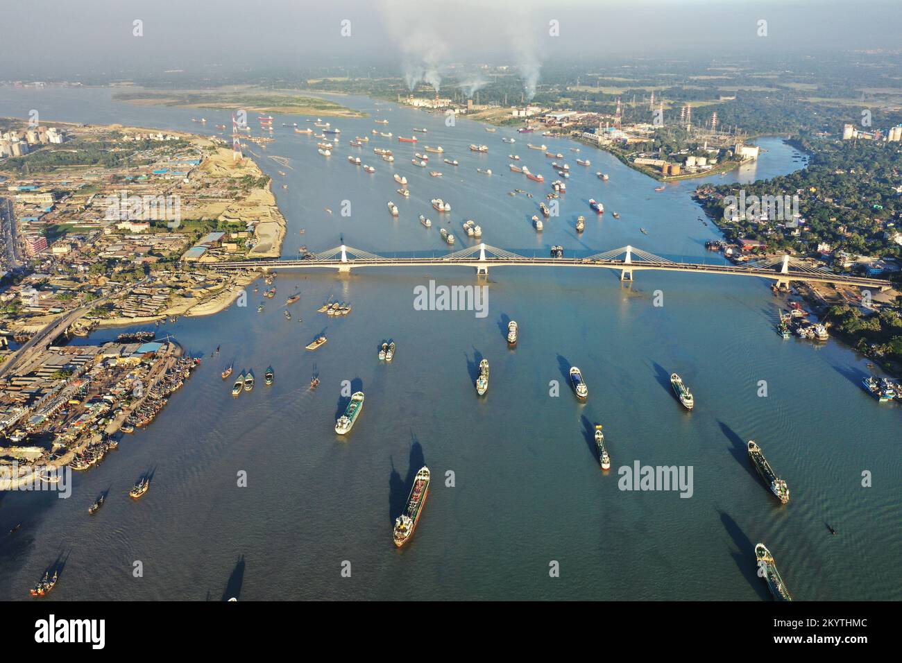 Chattogram, Bangladesh - November 25, 2022: The Bird's-eye view of ...
