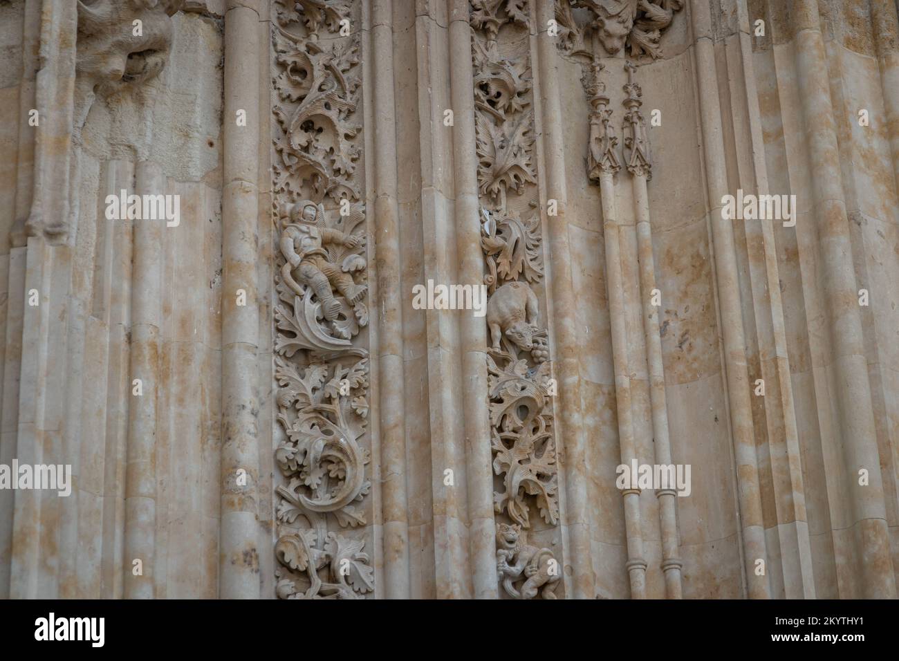 Astronaut sculpture on the facade of New Cathedral of Salamanca Stock ...
