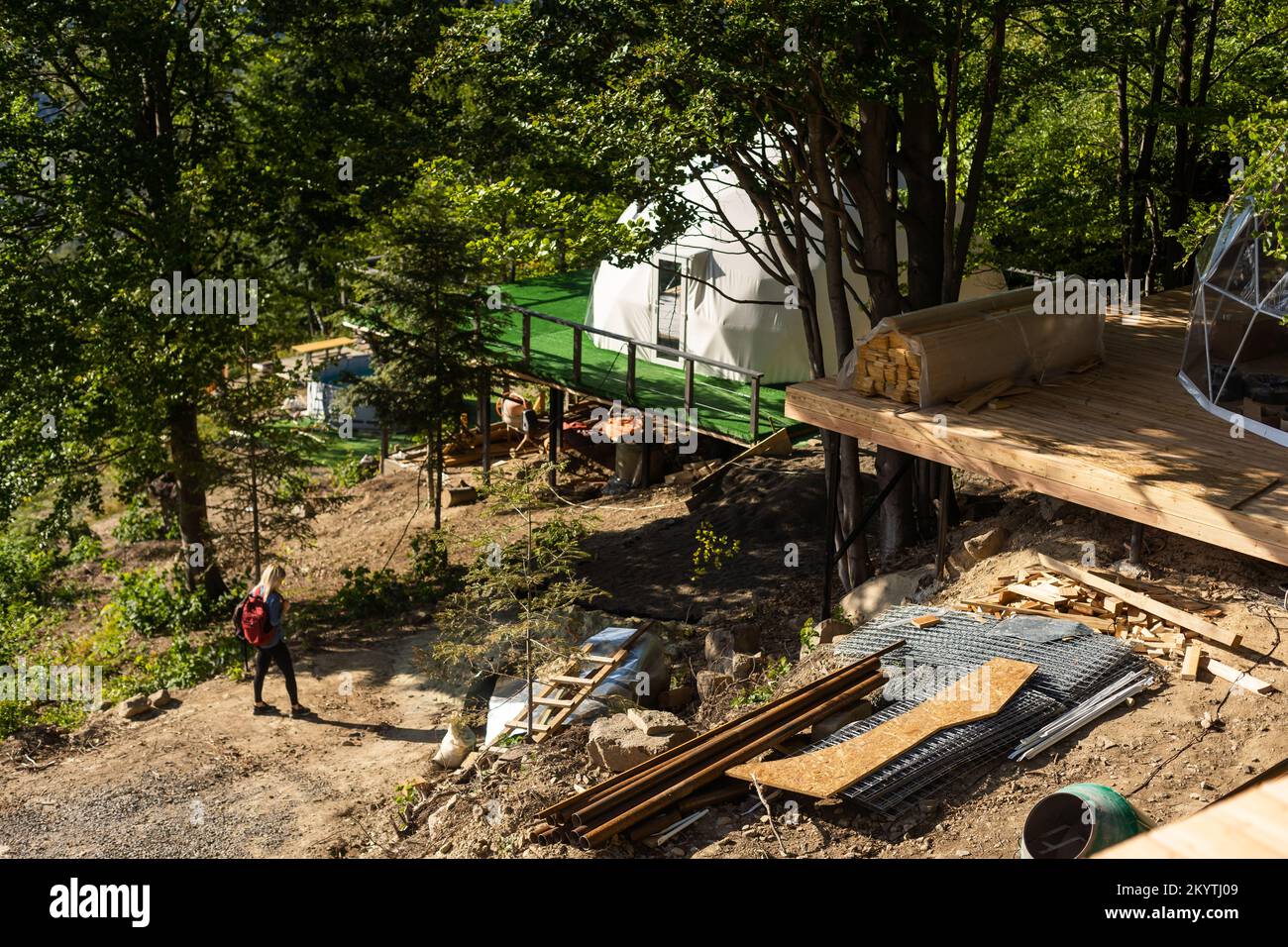 the master builds the dome, private and multi-storey buildings Stock ...