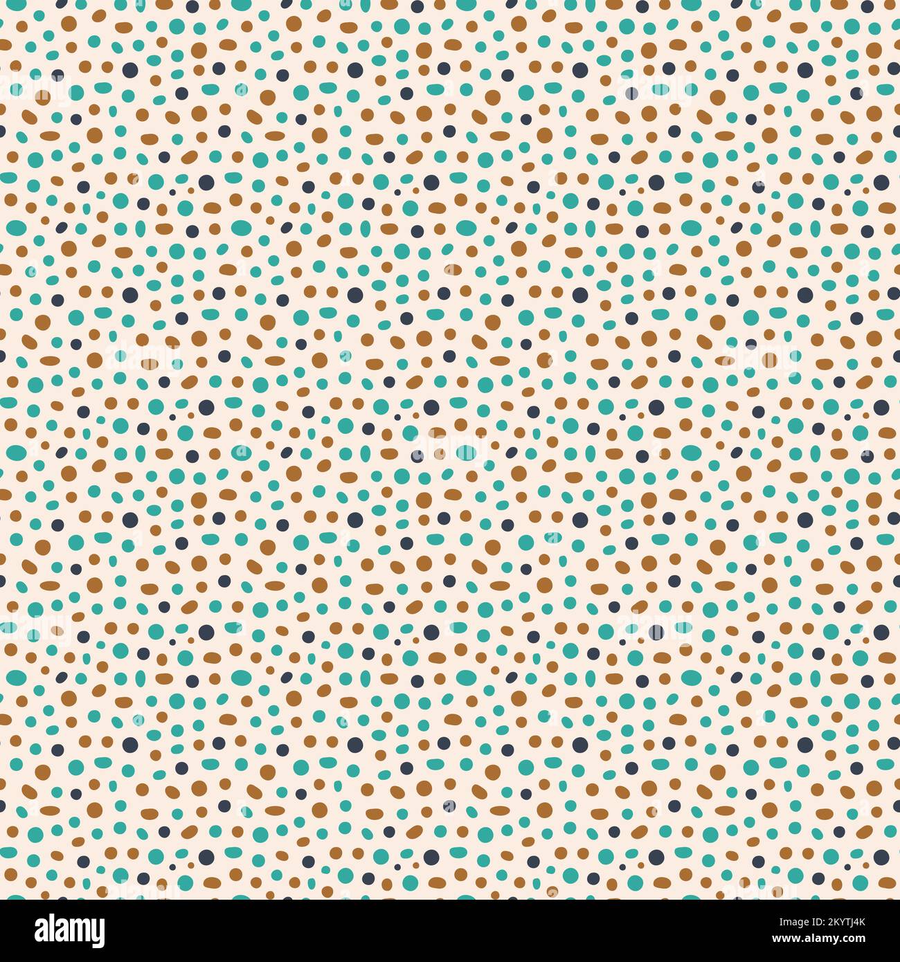 Simple seamless pattern with bright hand drawn polka dots Stock Vector ...