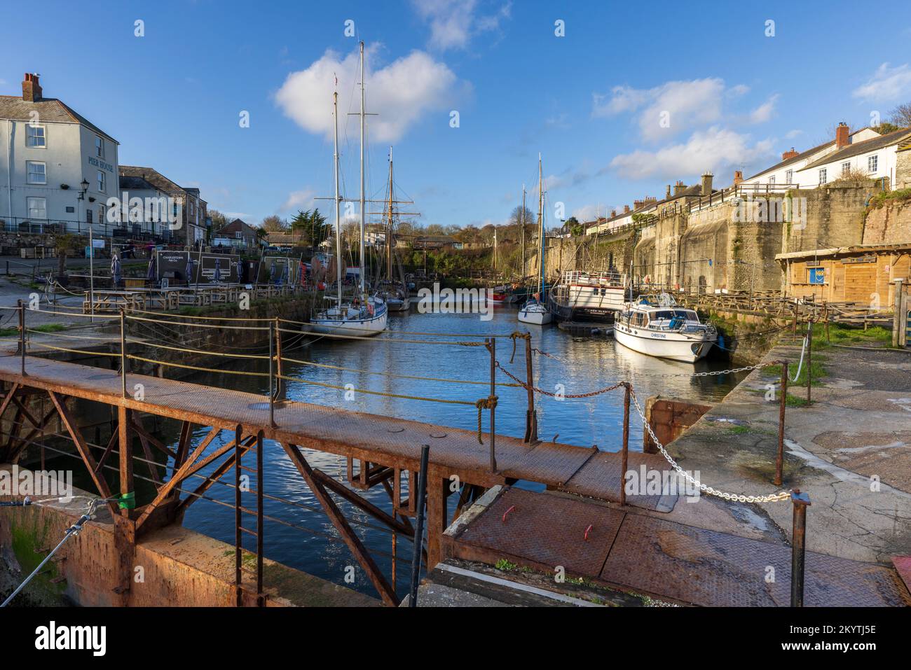Charlestown Harbour, Cornwall, England Stock Photo - Alamy