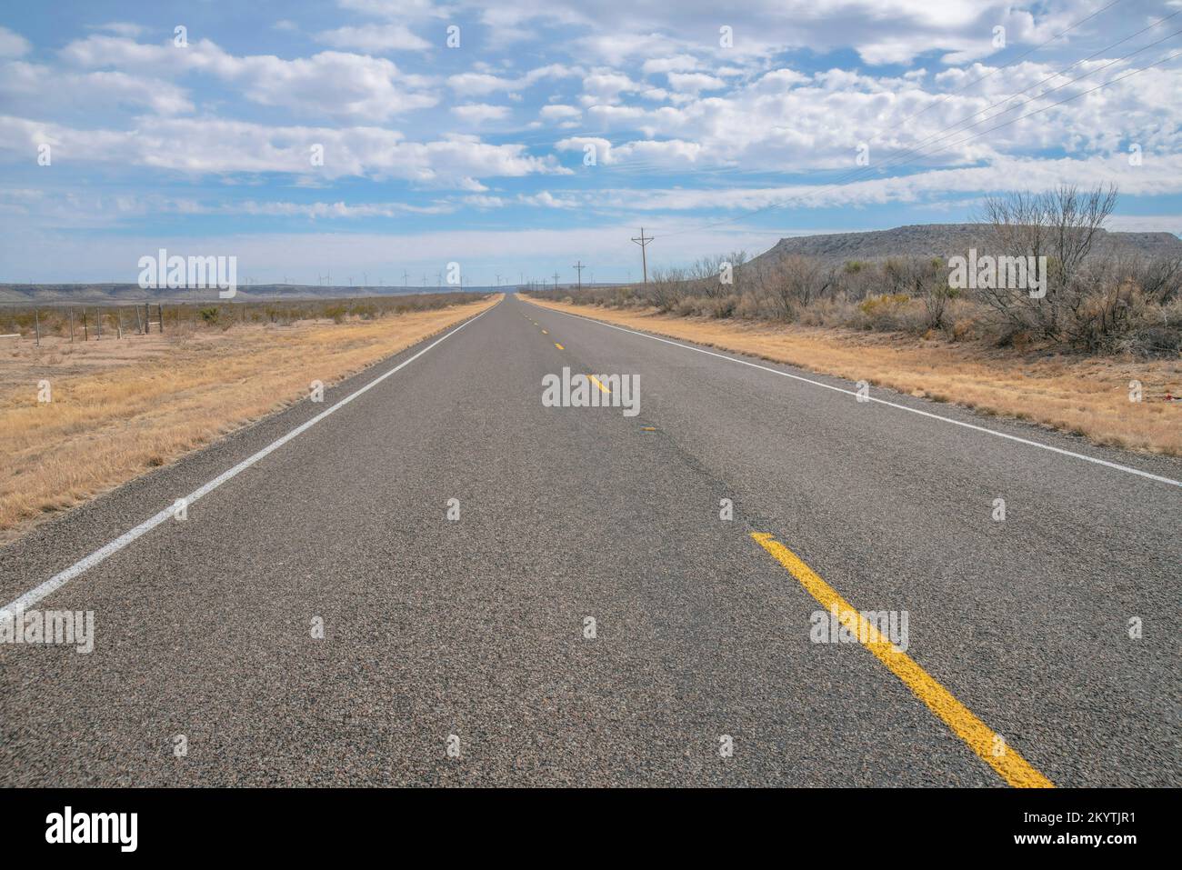 Phoenix, Arizona- Road in the middle of desert land. Concrete road in ...