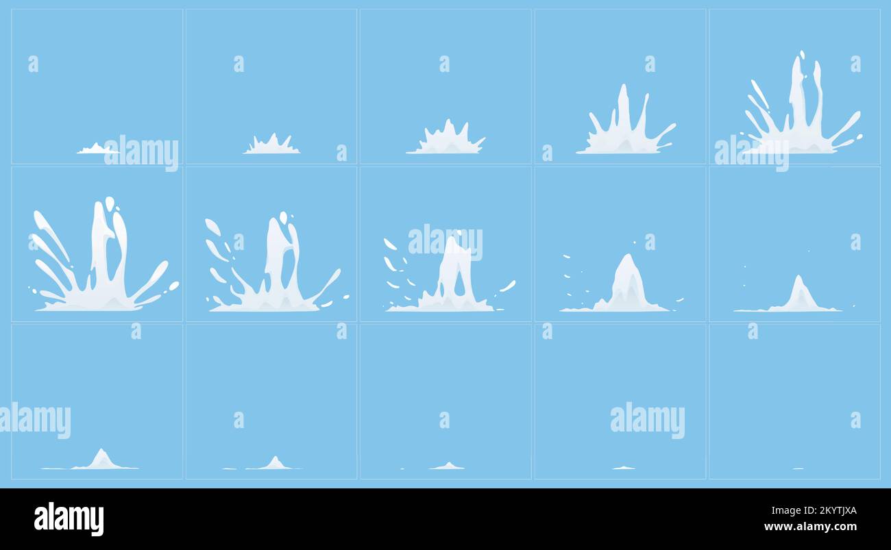 Water Splash Sprite Sheet Stock Vektorgrafik „sprite Sheet Of Water