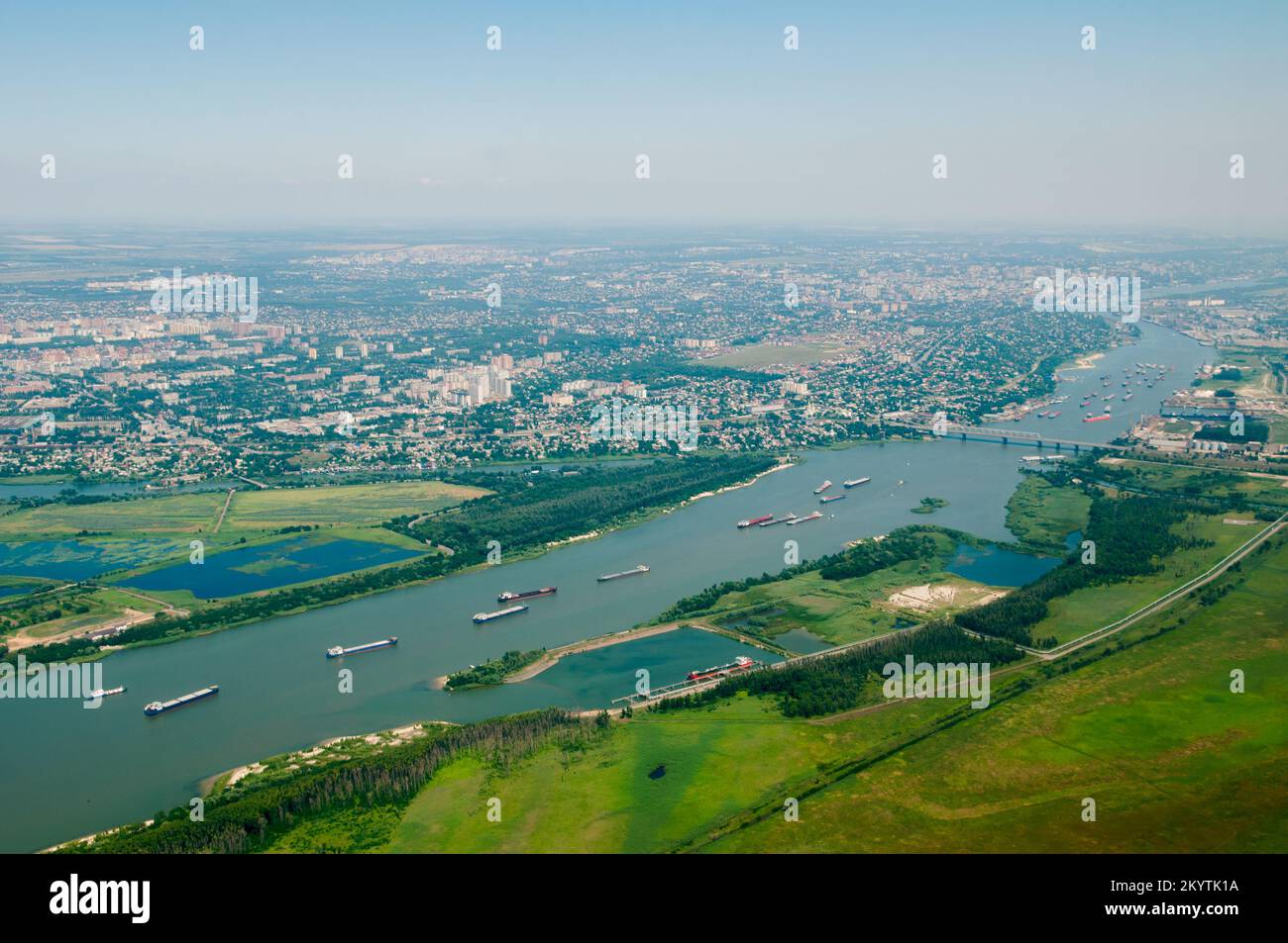 Aerial view of Rostov-on-Don and River Don. Russia Stock Photo - Alamy