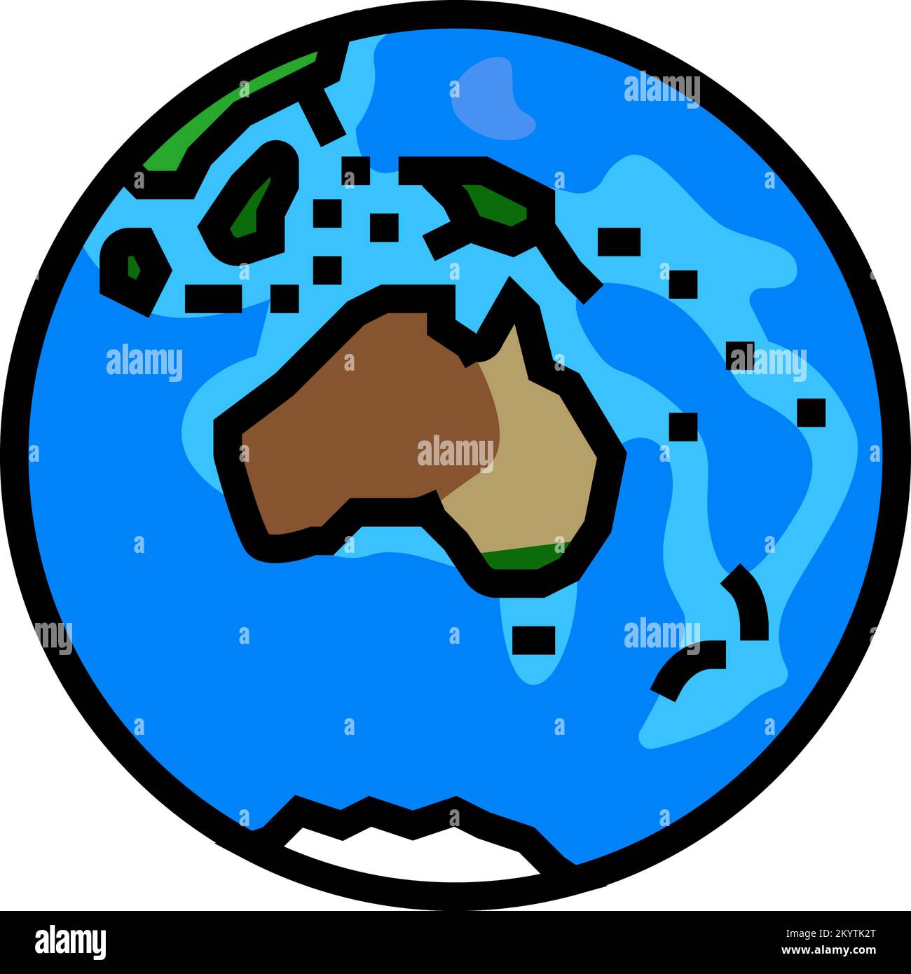 australia earth planet map color icon vector illustration Stock Vector ...