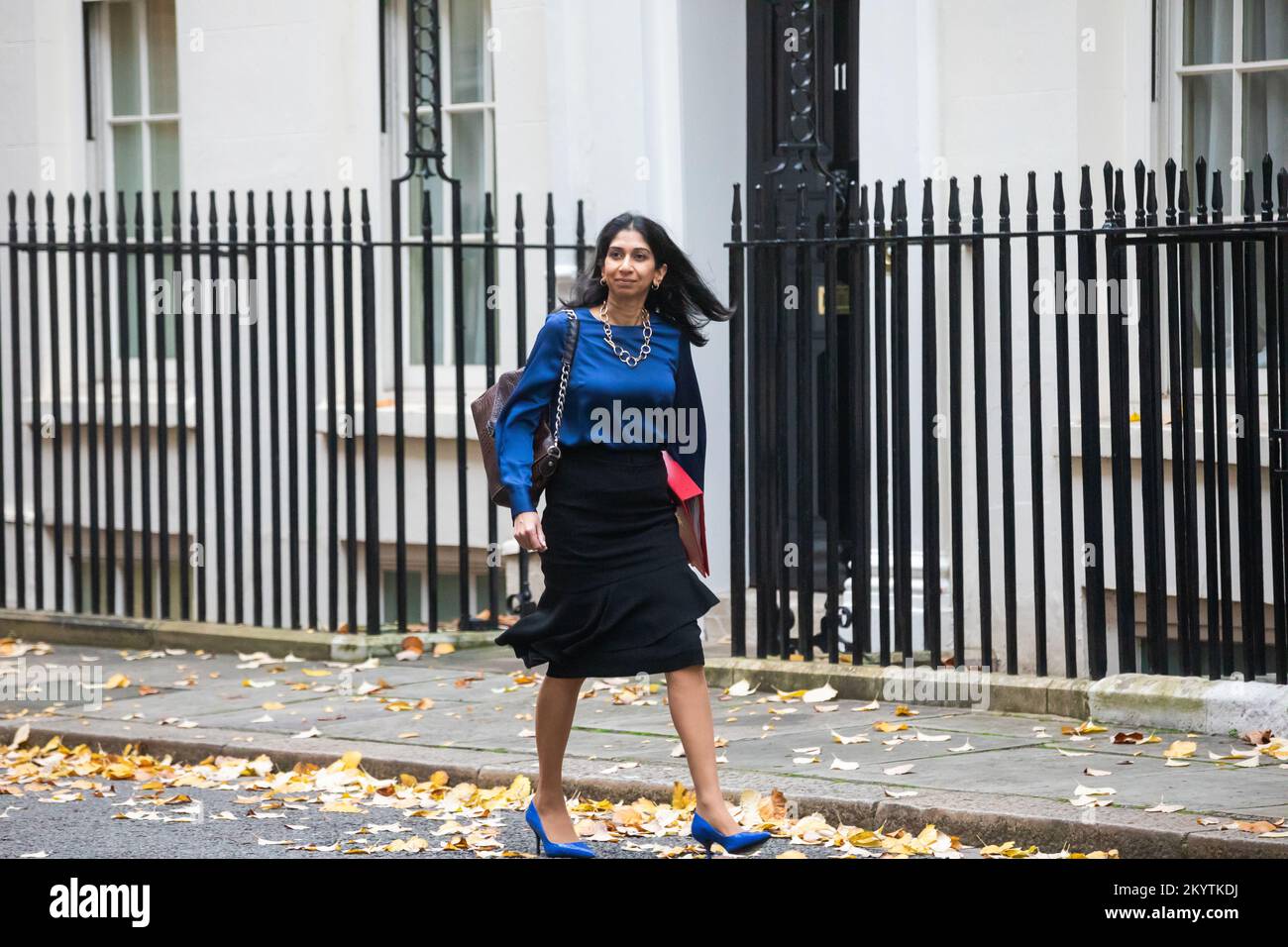 Suella Braverman, Home Secretary, outside number 10 Downing Street in ...