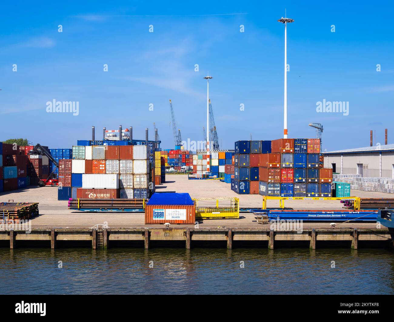 Rotterdam, Netherlands - April 28, 2022: Shipping containers for ...