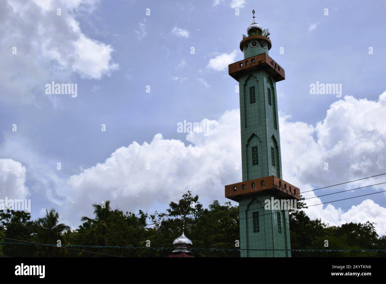 Mosque Towers in Indonesia. Mosque with Islamic background. The design ...
