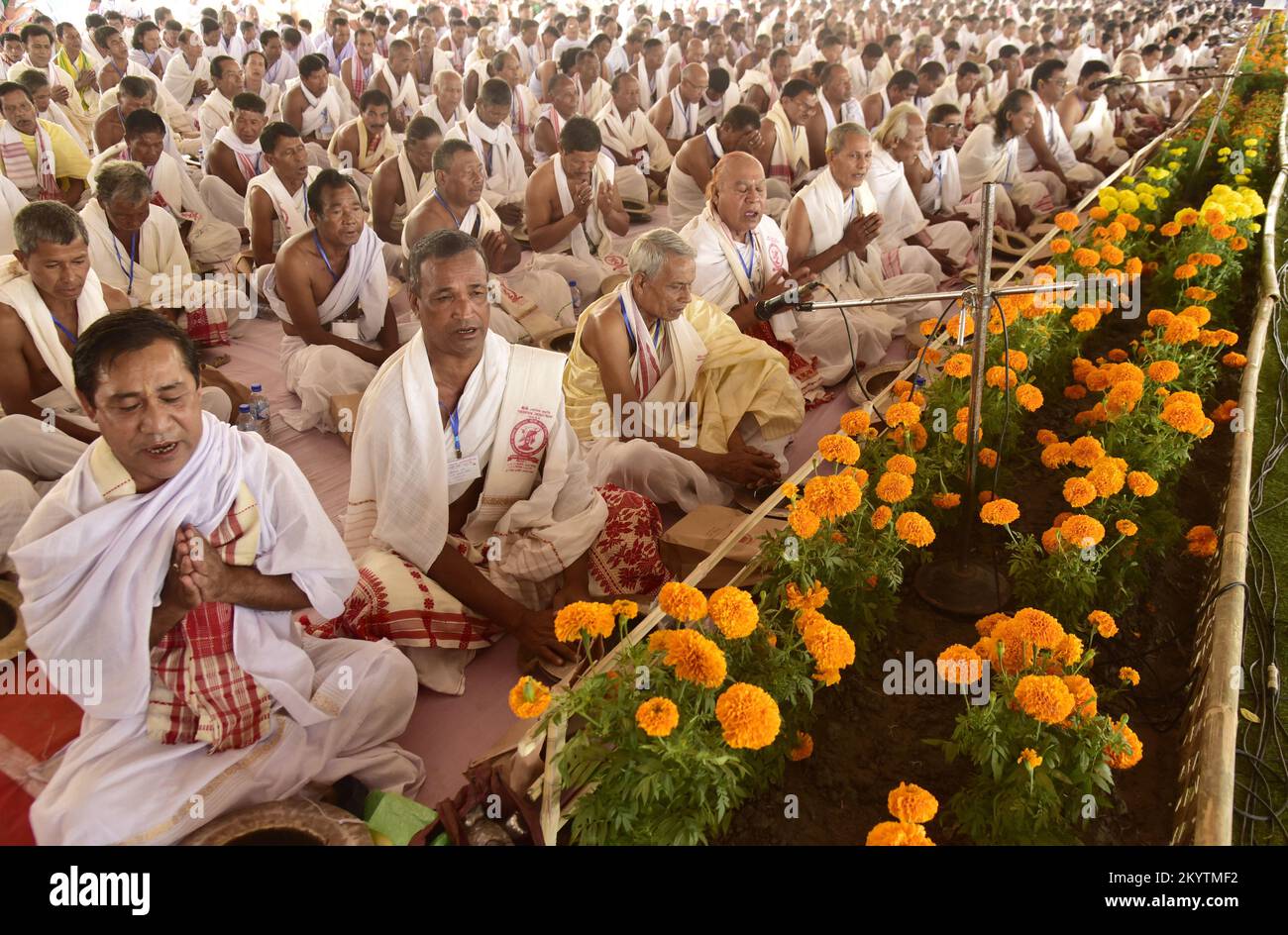 Guwahati, Guwahati, India. 2nd Dec, 2022. Devotees perform devotional ...