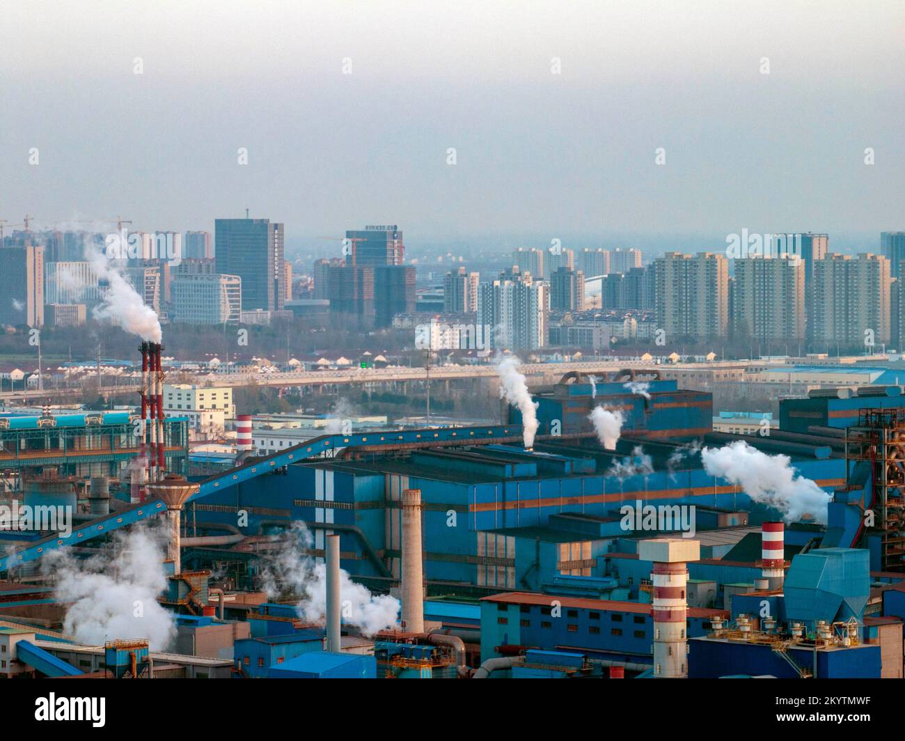 HUAI'AN, CHINA - DECEMBER 2, 2022 - Aerial photo shows the production ...