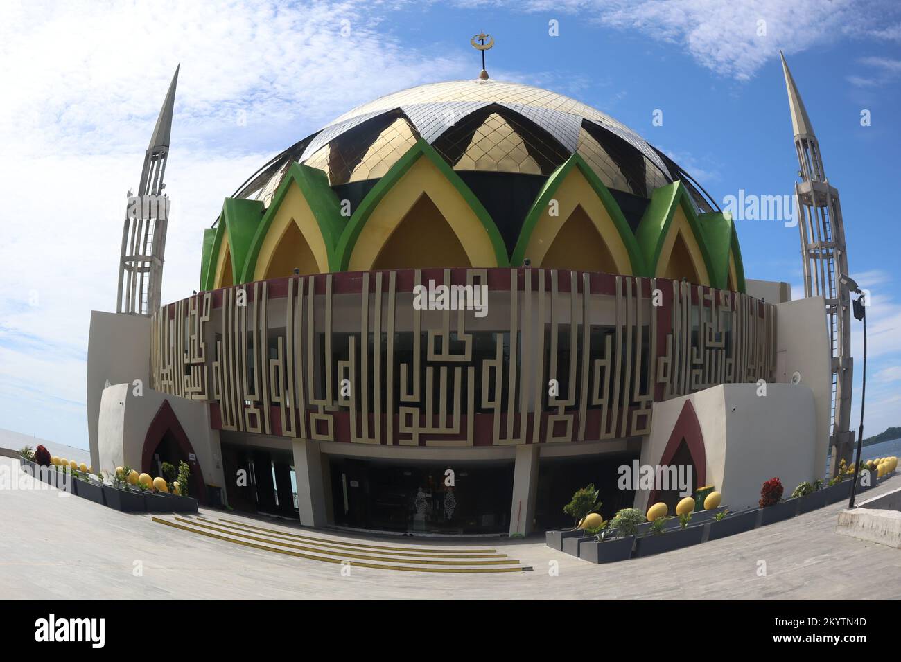 floating mosque in Pare-pare City, Indonesia. Mosque with interesting ...