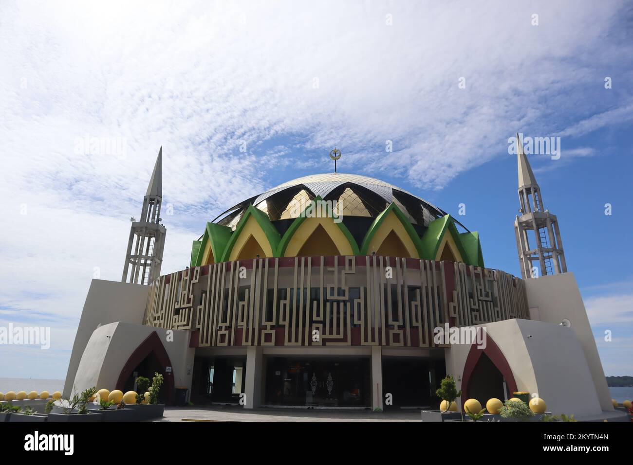 floating mosque in Pare-pare City, Indonesia. Mosque with interesting ...