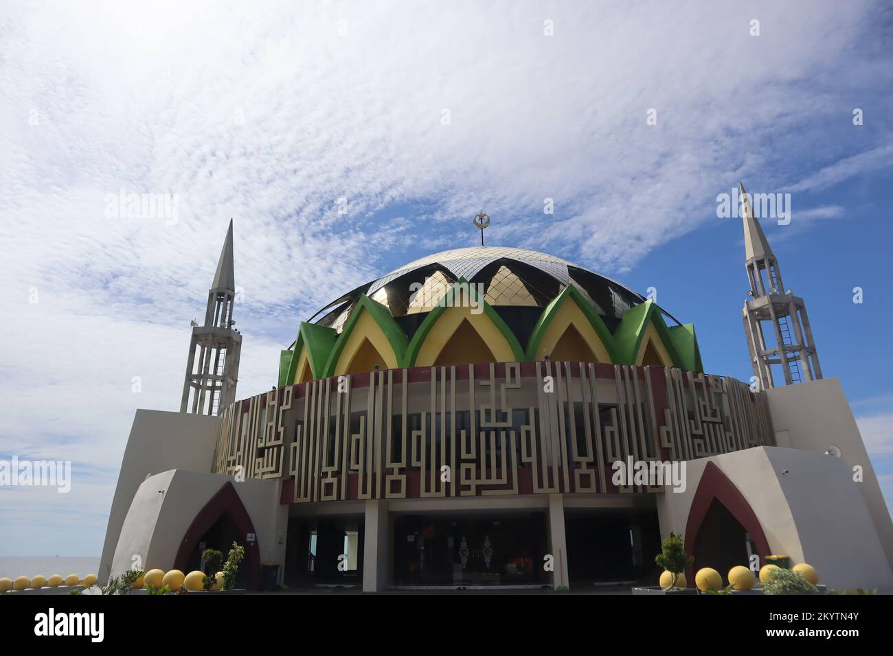 floating mosque in Pare-pare City, Indonesia. Mosque with interesting ...