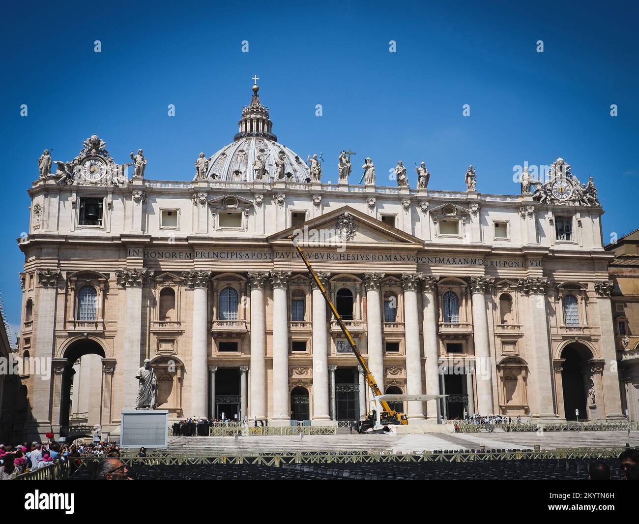 Detail of the dome of St Peter's basilica in Rome.Vatican Stock Photo ...