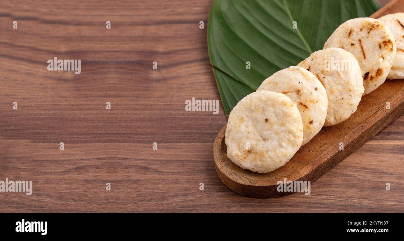 Delicious Colombian corn arepas - Colombian breakfast Stock Photo - Alamy