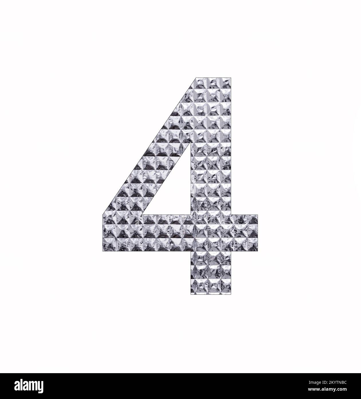 Number silver 4 foil hi-res stock photography and images - Alamy