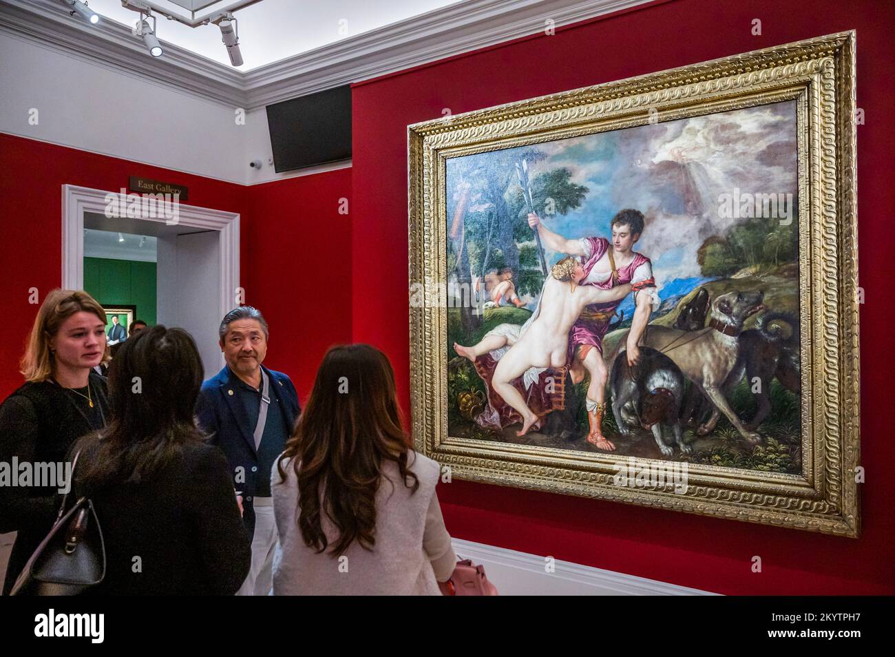London, UK. 2nd Dec, 2022. Titian and workshop's Venus and Adonis, oil ...
