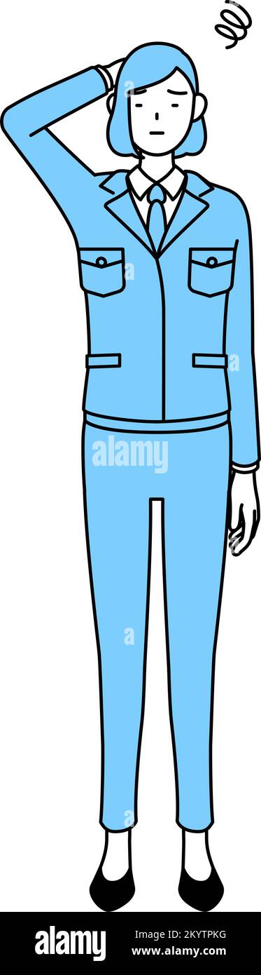 Office worker scratching head Stock Vector Images - Alamy