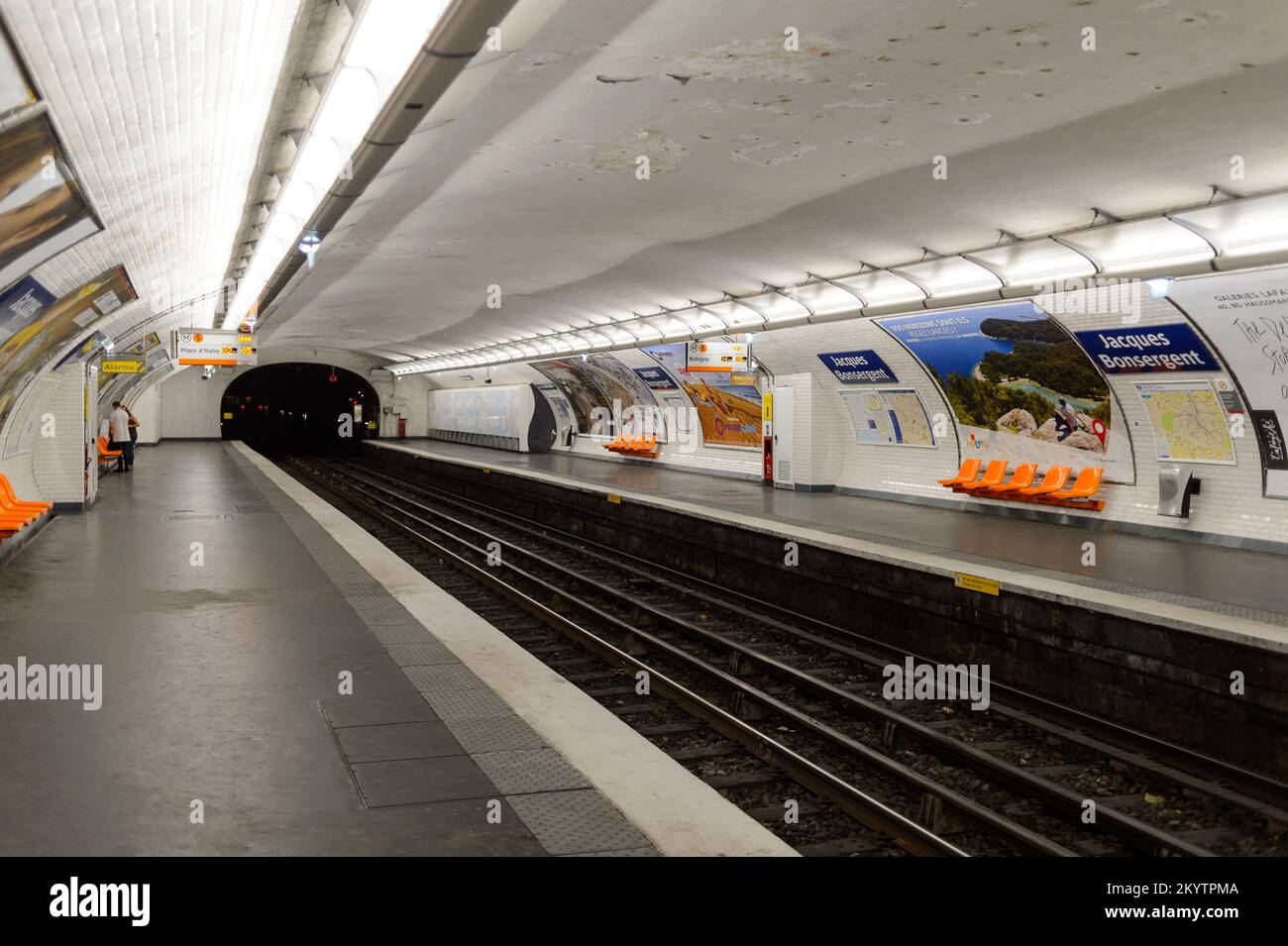 PARIS - AUGUST 10, 2015: interior of Paris Metropolitain station. The ...