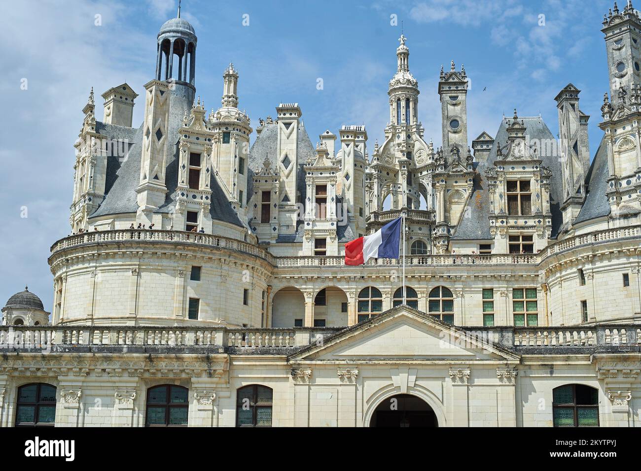 CHAMBORD, FRANCE - AUGUST 12, 2015: view of Chateau de Chambord ...