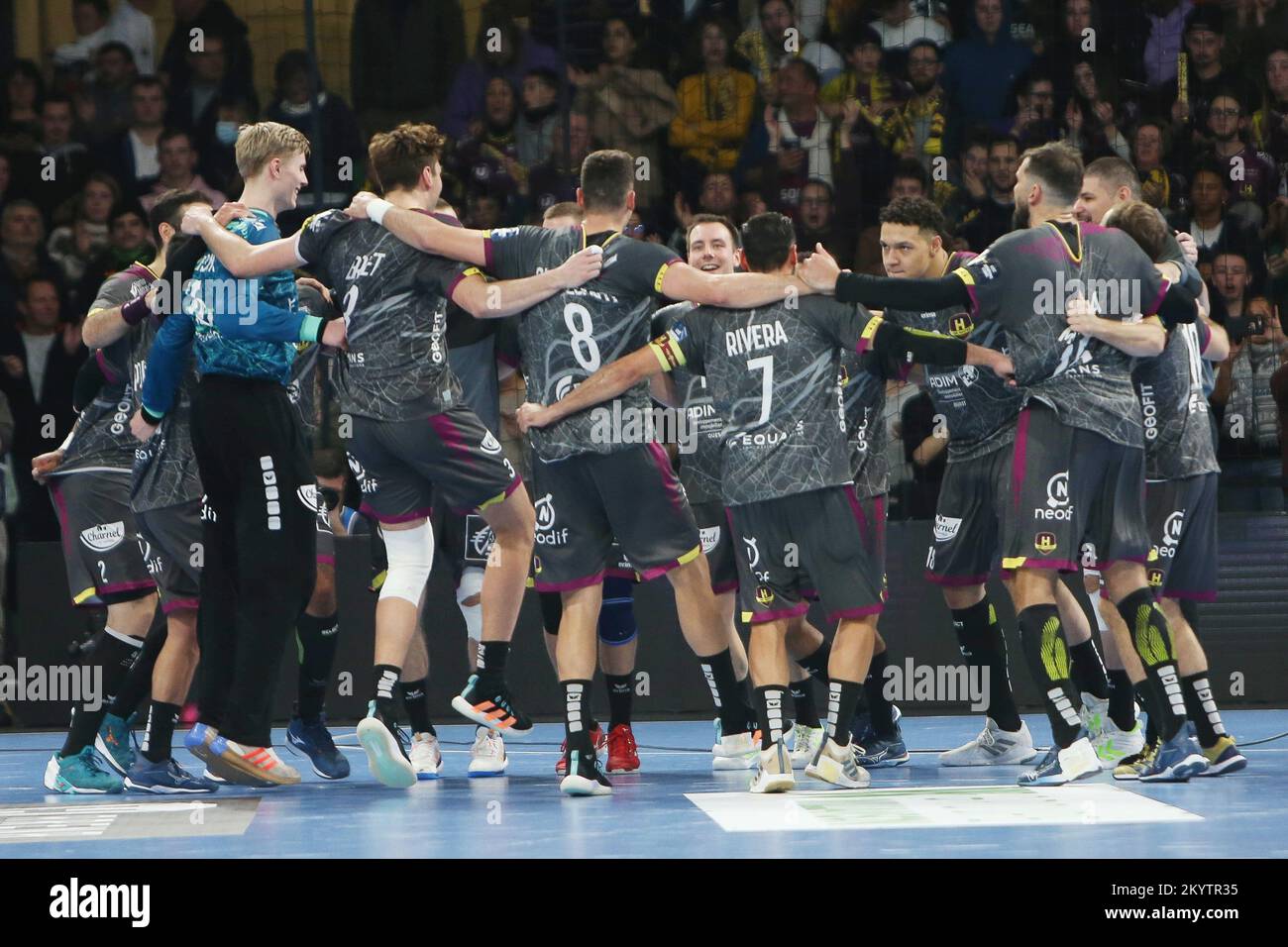 Nantes, France - December 1, 2022, Nantes players celebrate during the ...