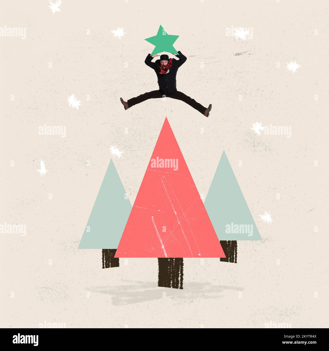 Creative design in pastel colors. Contemporary art. Stylish young man ...