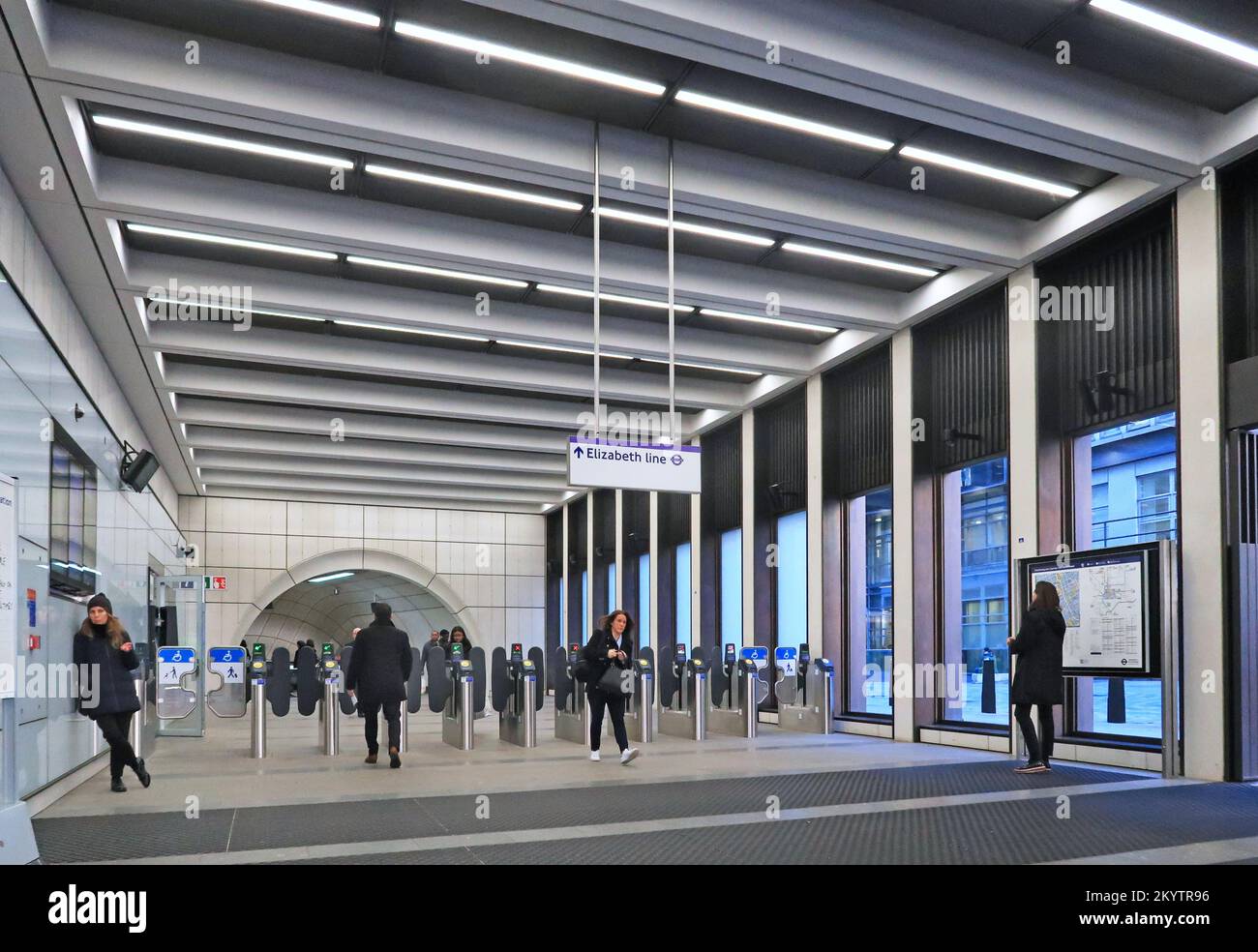 Ground level entrance to Bond Street Elizabeth Line station in Hanover ...