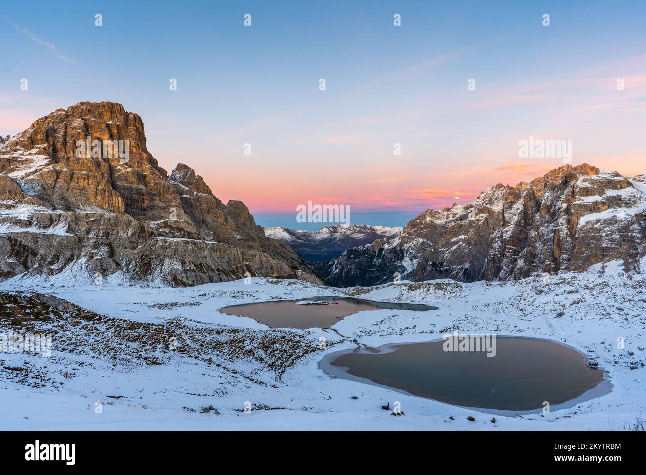 Laghi dei Piani (Natural Park Tre Cime, Dolomites, Italy Stock Photo ...