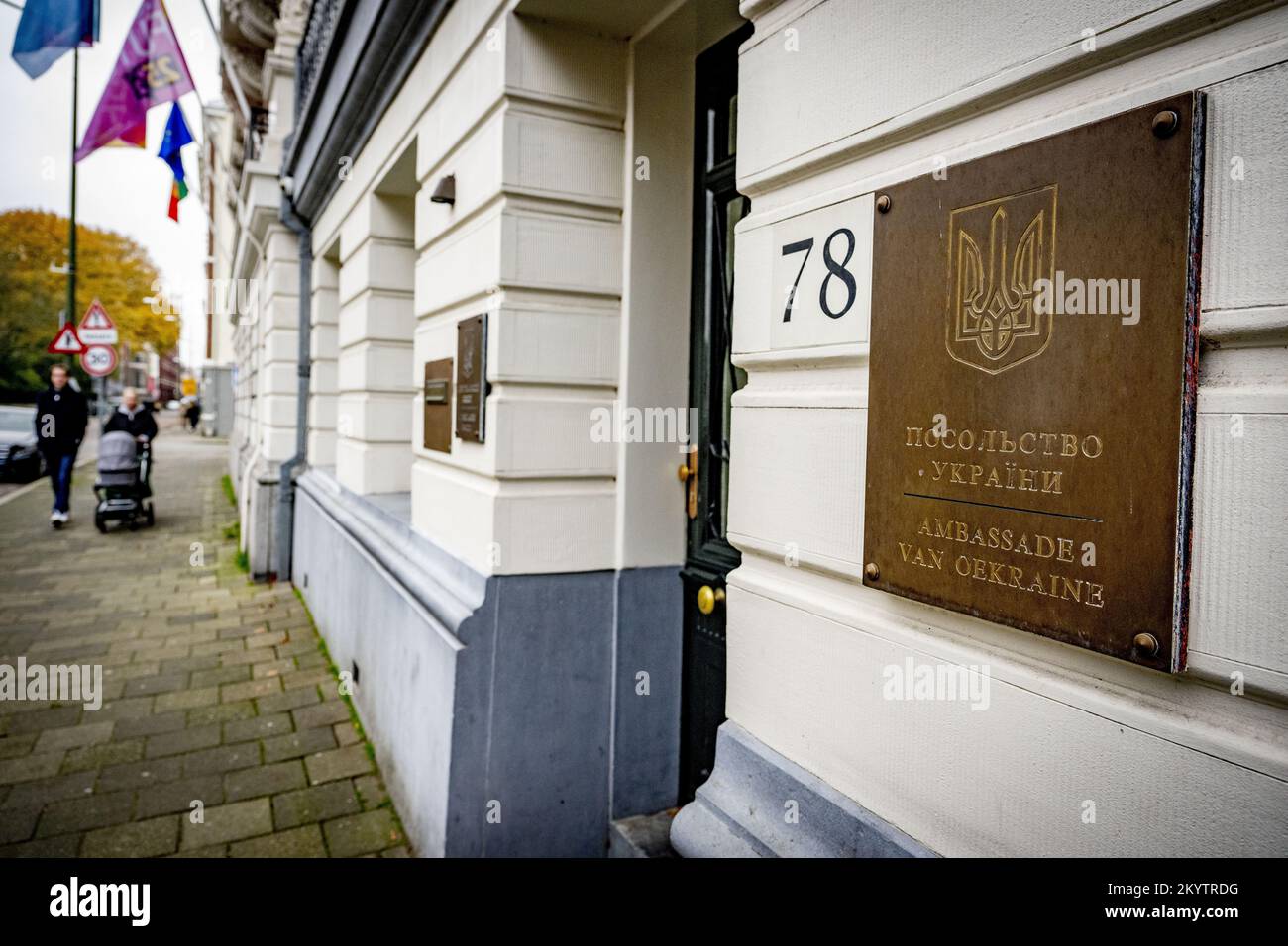 THE HAGUE - Exterior of the embassy of Ukraine. Security measures were ...