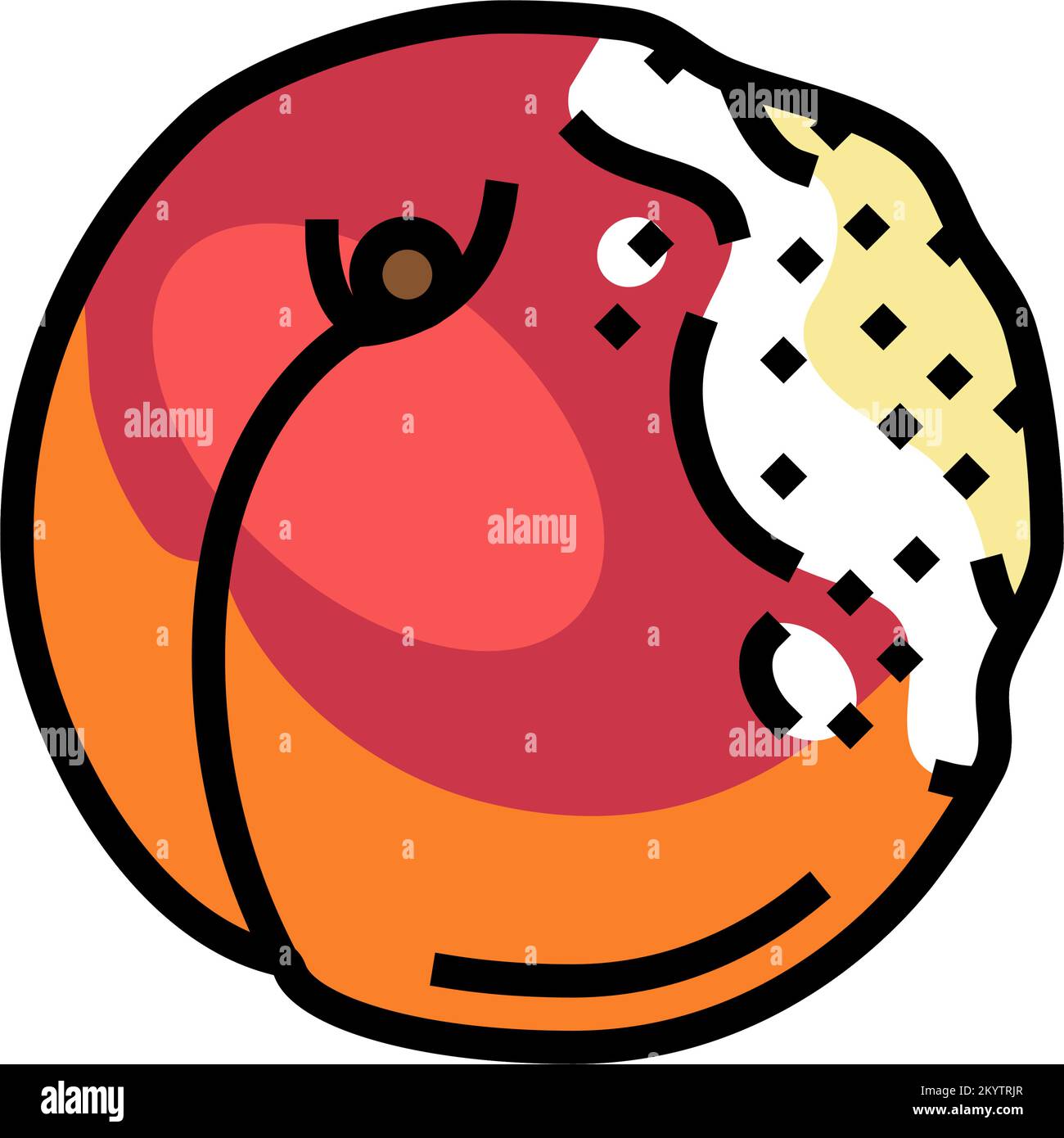 peach rotten food color icon vector illustration Stock Vector Image ...