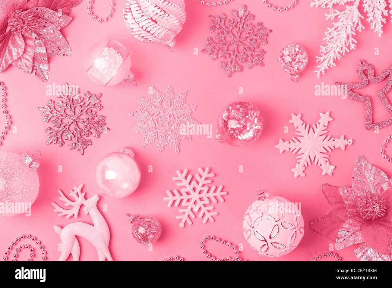 Trendy color of the year 2023.Holiday pattern made shiny christmas ...