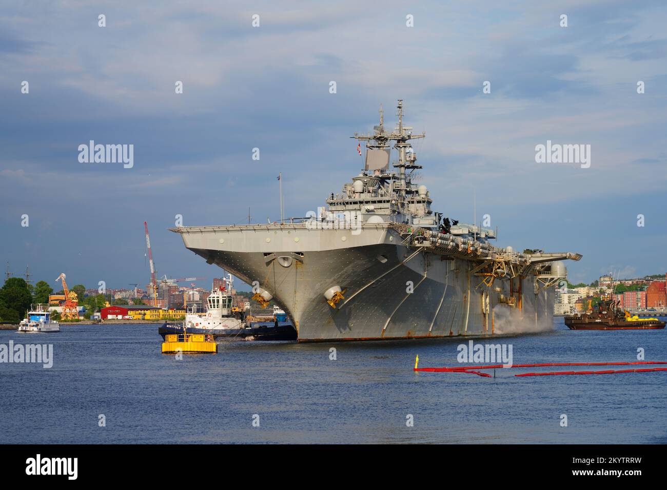 STOCKHOLM, SWEDEN -30 MAY 2022- View of the USS Kearsarge (LHD-3), a ...
