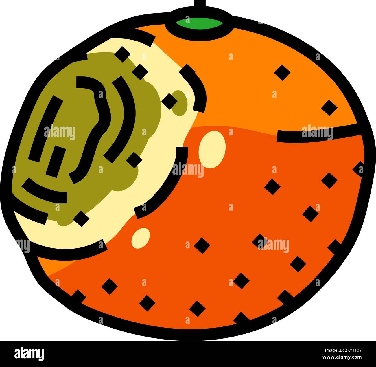 orange rotten food color icon vector illustration Stock Vector Image ...