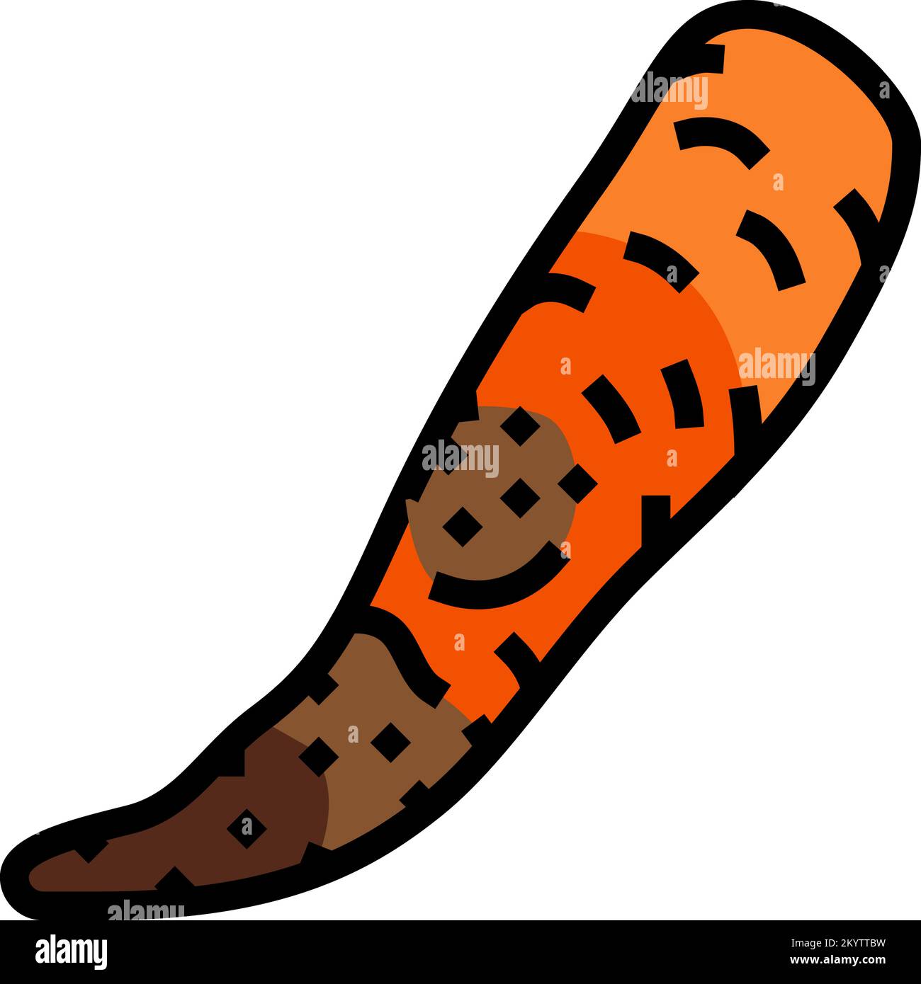 carrot rotten food color icon vector illustration Stock Vector Image ...