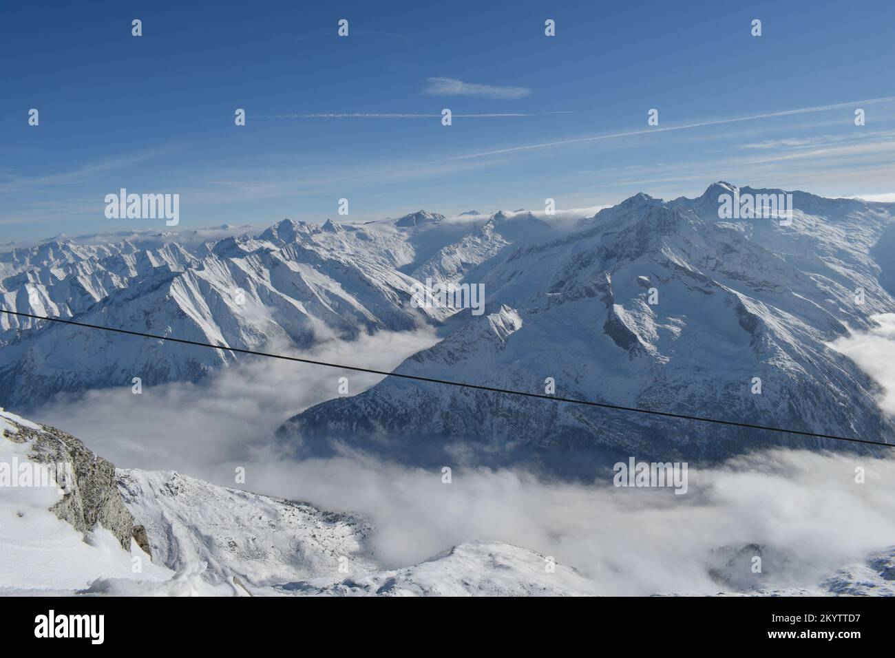 Sunny day on a Hintertux glacier (photo taken from 3250 meters above ...