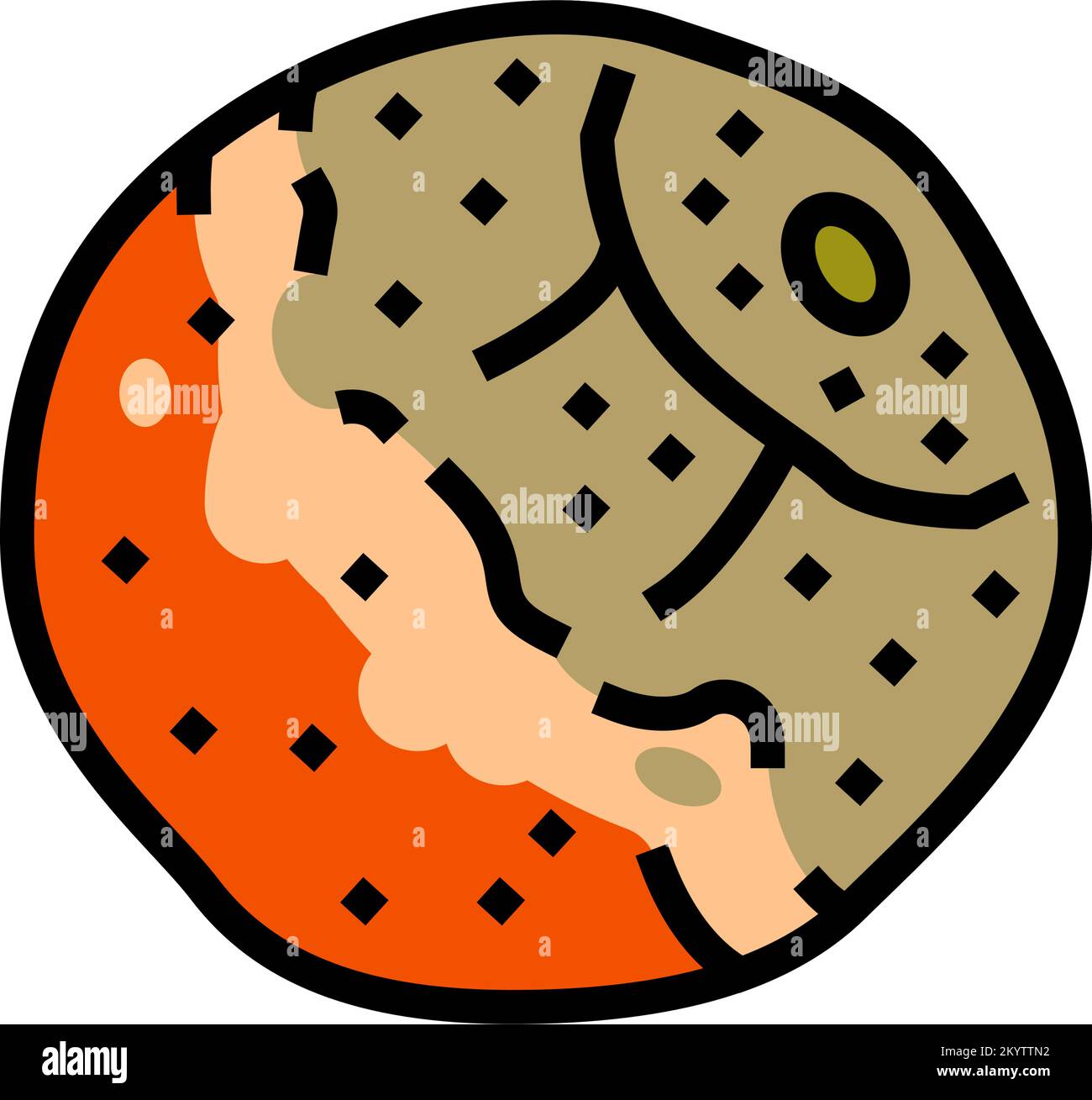 orange rotten food color icon vector illustration Stock Vector Image ...