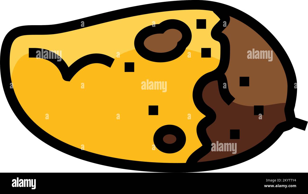mangoes rotten food color icon vector illustration Stock Vector Image ...