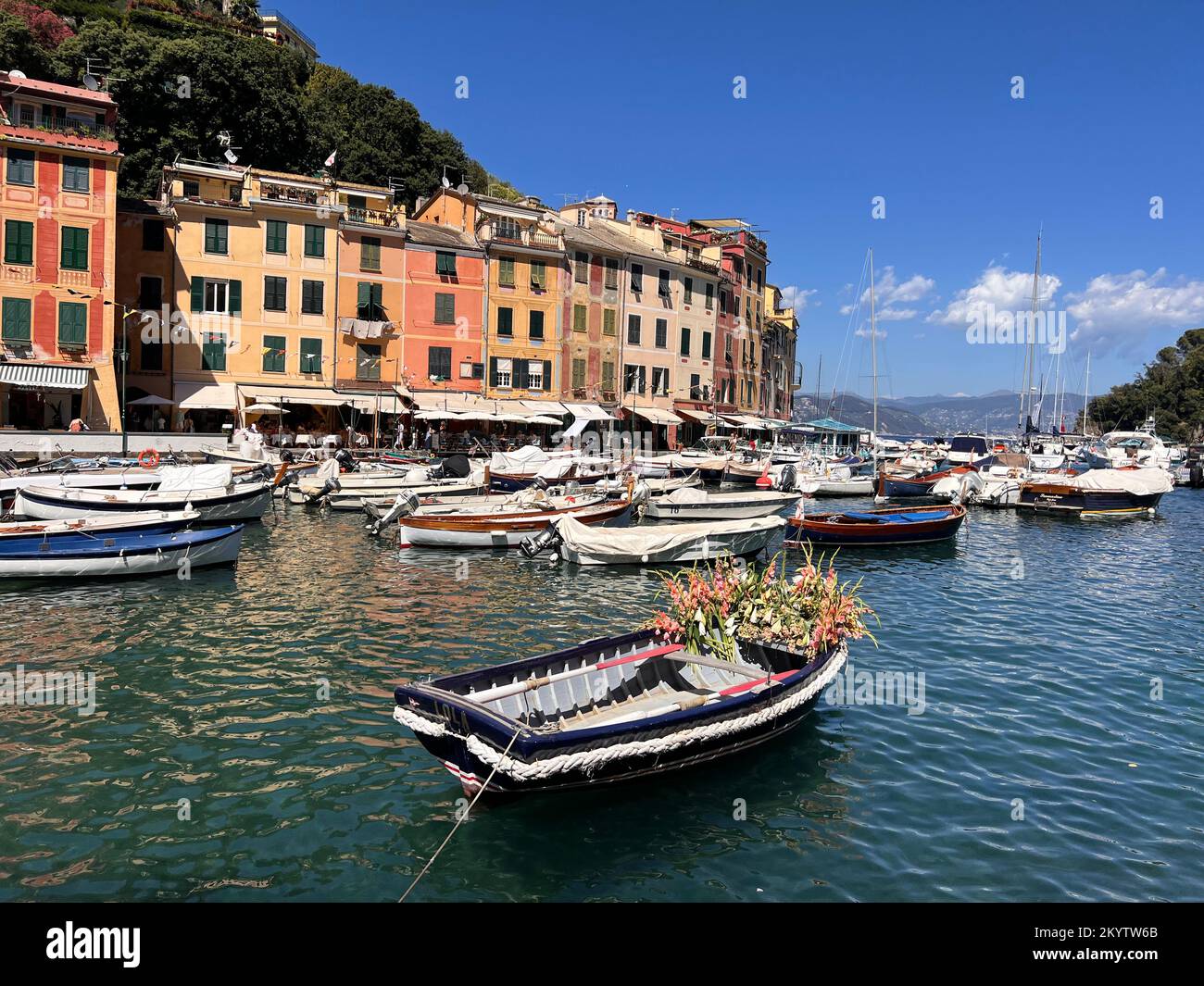 Portofino, Italy - July 8th, 2022: The beautiful Portofino with ...