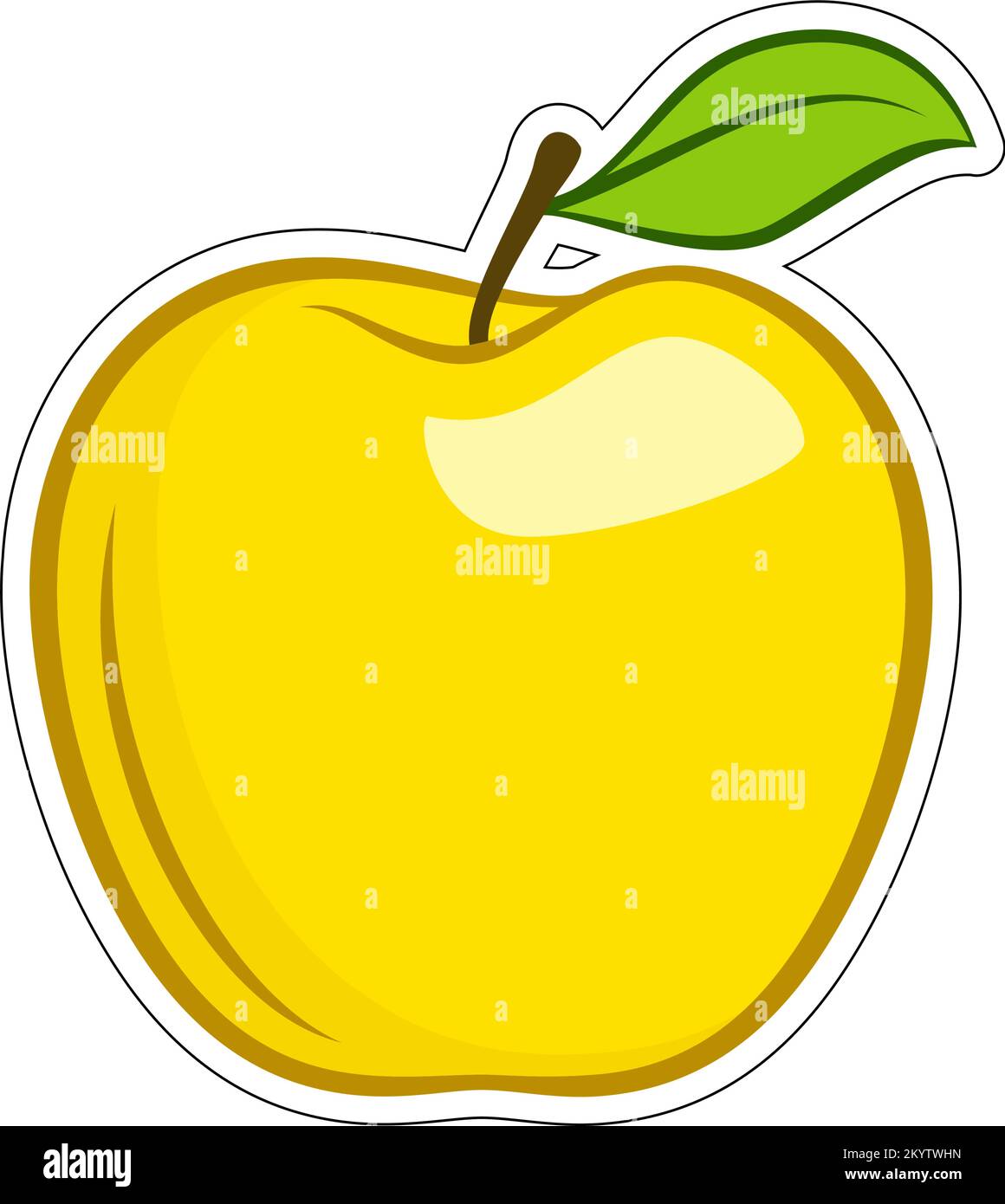 Yellow Apple Sticker
