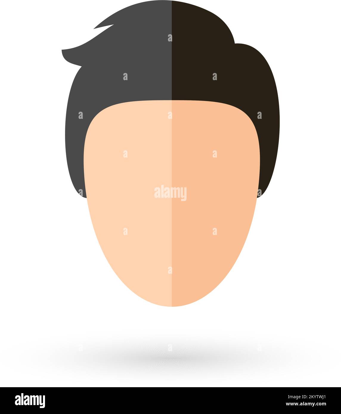 Cartoon head young man faceless hi-res stock photography and images - Alamy