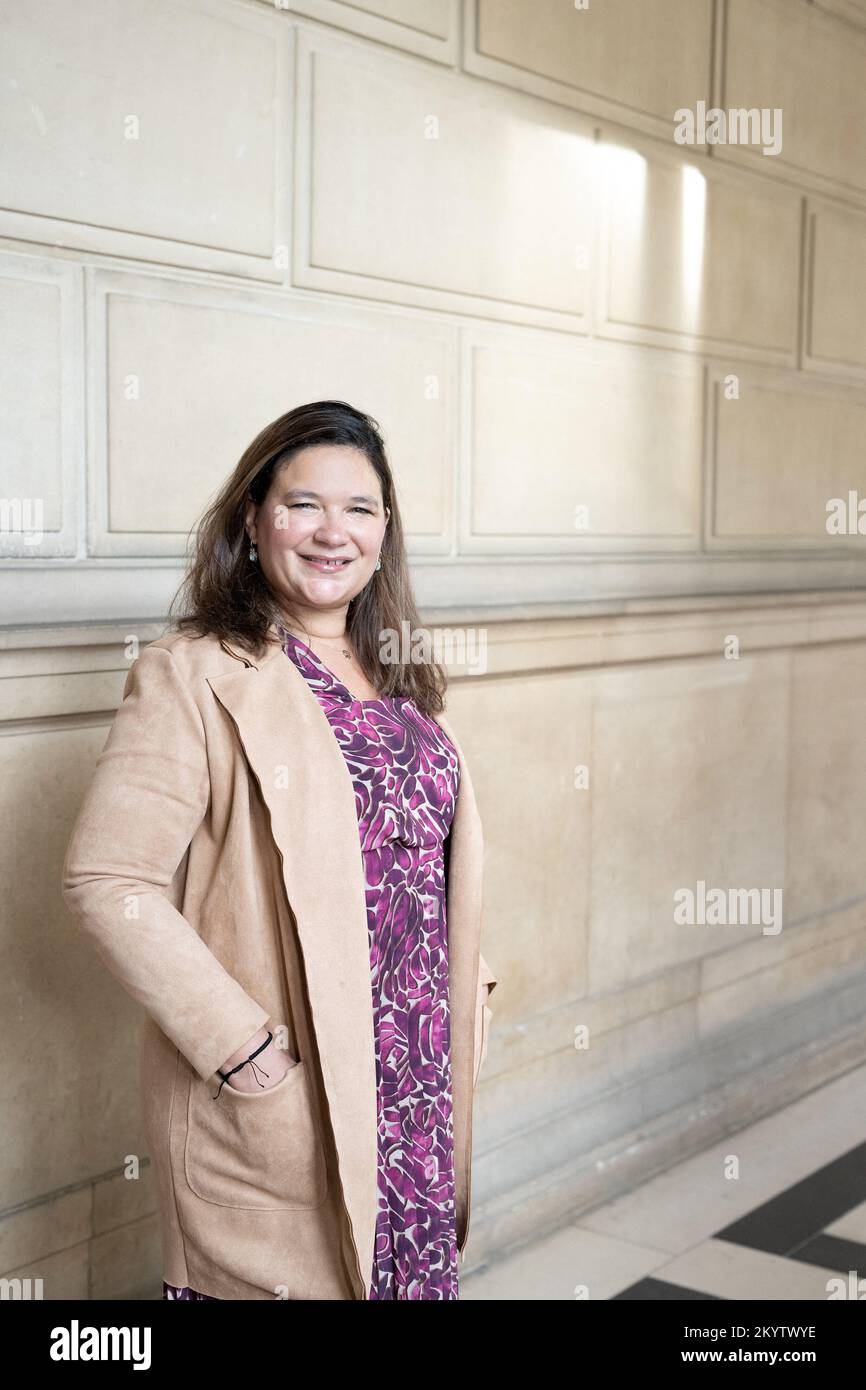 Lawyer Alienor Kamara Cavarroc poses at the courthouse, on November 28 ...