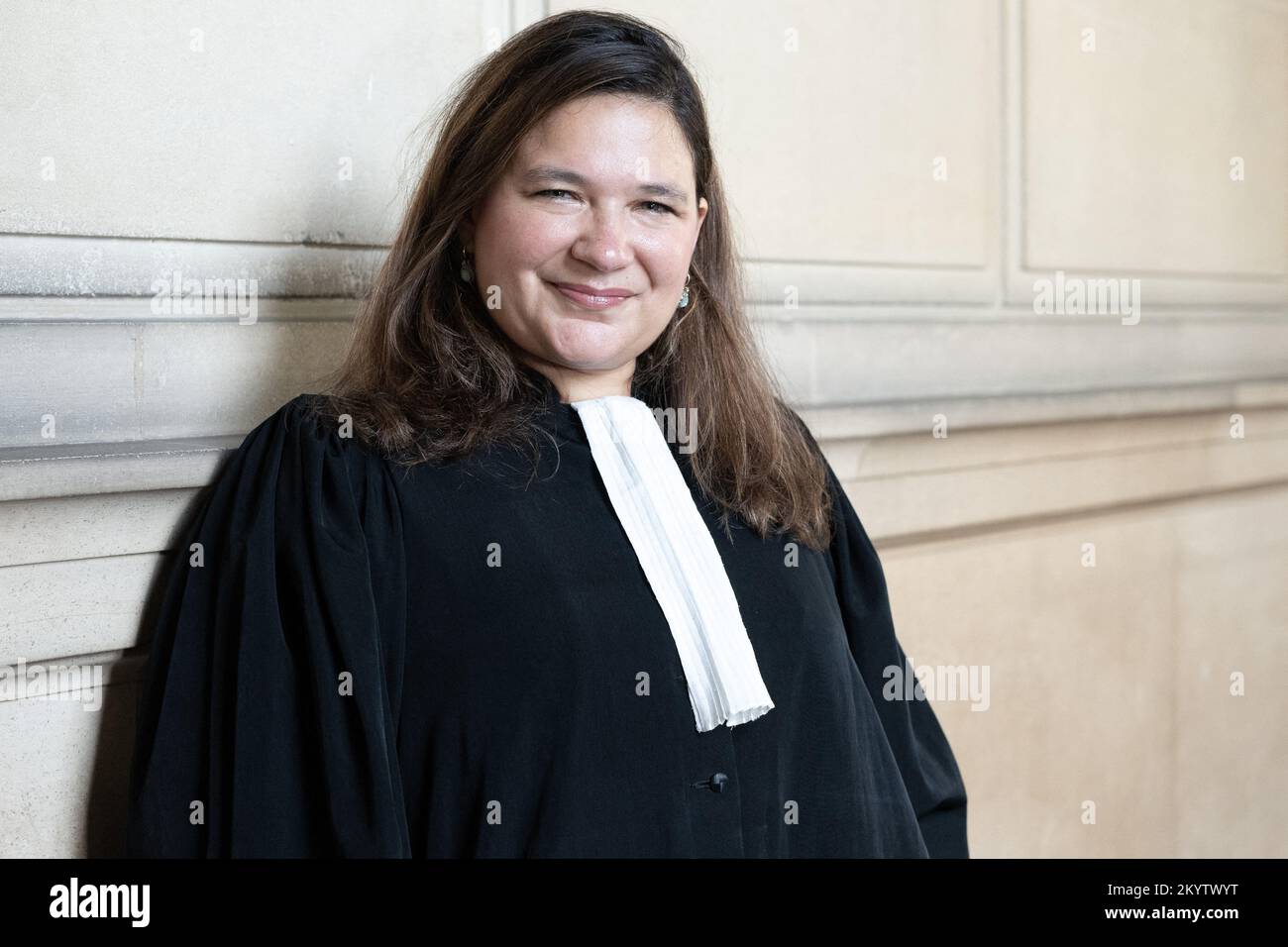 Lawyer Alienor Kamara Cavarroc poses at the courthouse, on November 28 ...