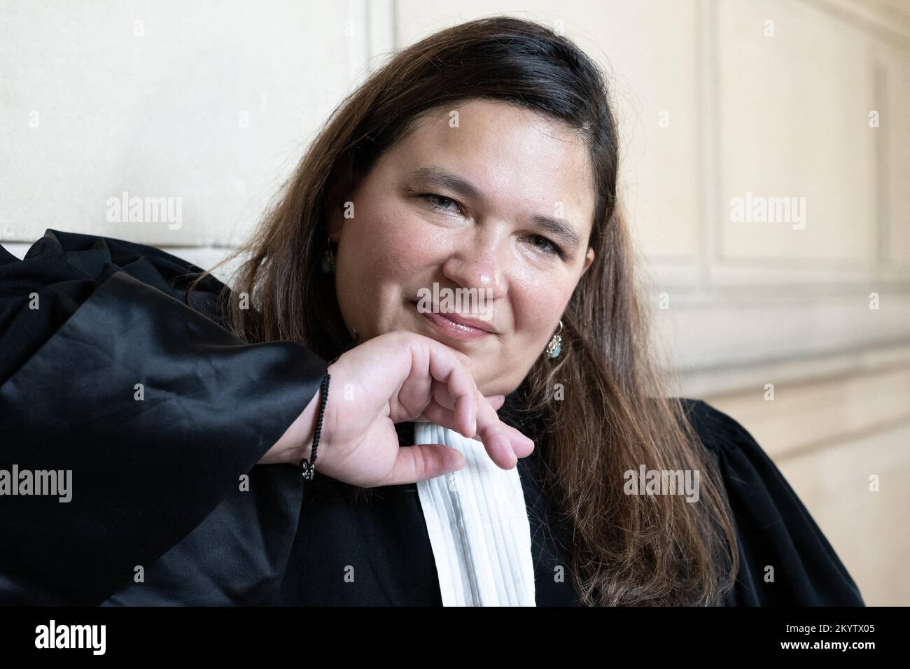 Lawyer Alienor Kamara Cavarroc poses at the courthouse, on November 28 ...