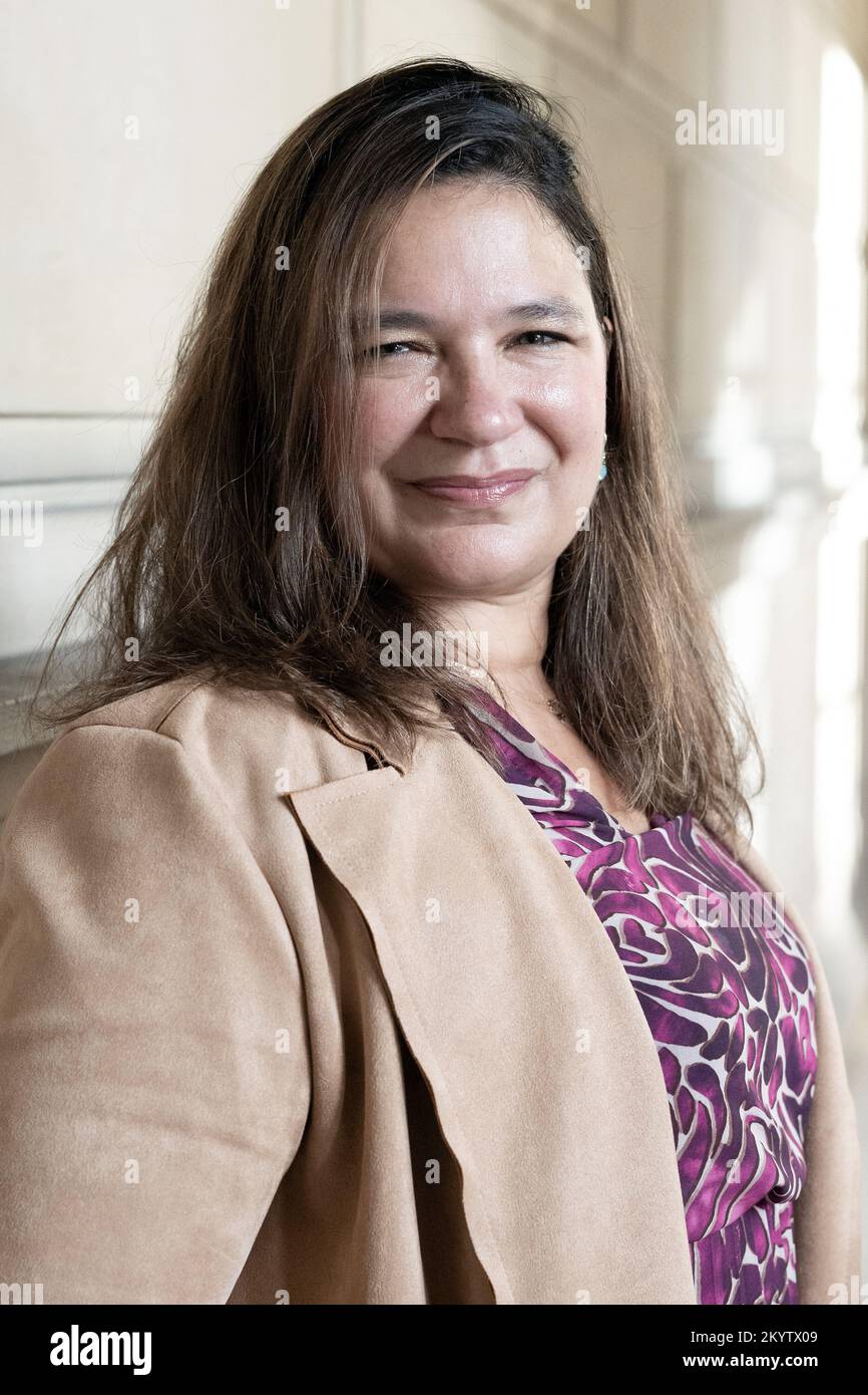Lawyer Alienor Kamara Cavarroc poses at the courthouse, on November 28 ...