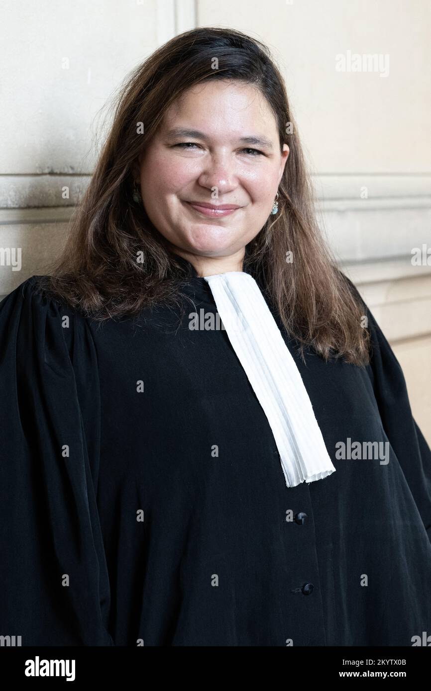 Lawyer Alienor Kamara Cavarroc poses at the courthouse, on November 28 ...
